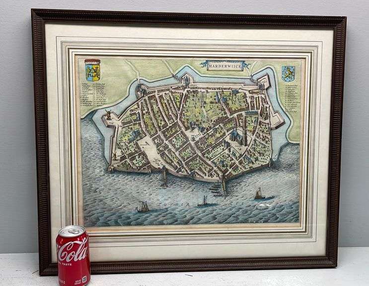 Antique hand-colored engraved map - Dixon's Auction at Crumpton