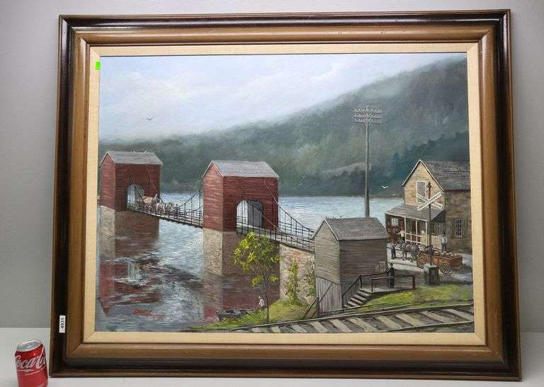 Robert Doney oil painting on canvas - Dixon's Auction at Crumpton