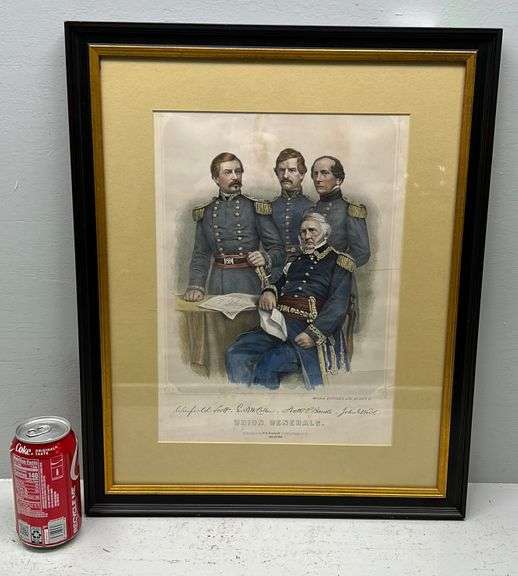 Civil War Union Generals print - Dixon's Auction at Crumpton