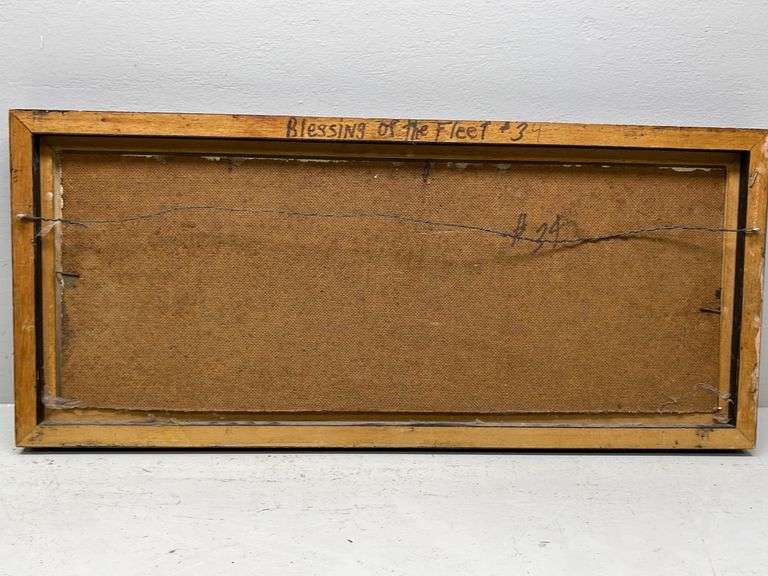 Edward Rosenfeld oil on board workboat painting - Dixon's Auction at ...