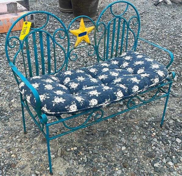 wrought iron garden bench - Dixon's Auction at Crumpton