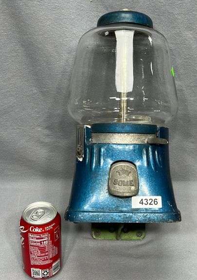 Vintage wall mount gumball machine - Dixon's Auction at Crumpton