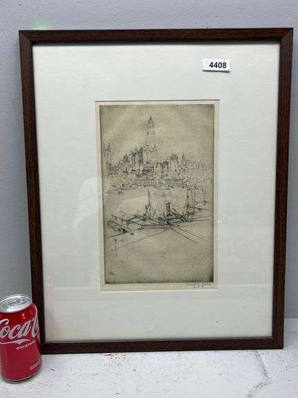 Ernest D. Roth artist-signed etching, probably New York City - Dixon's ...
