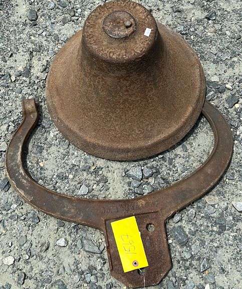 Antique Cast Iron Farm Bell & Yoke - Dixon's Auction at Crumpton
