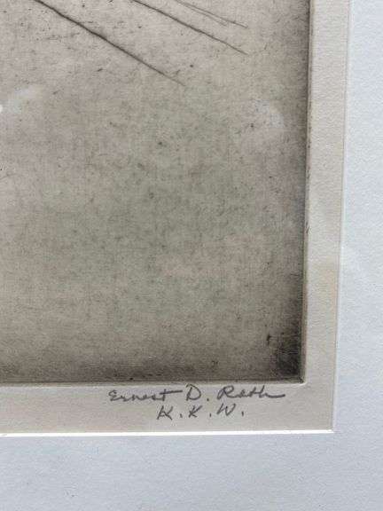 Ernest D. Roth artist-signed etching, probably New York City - Dixon's ...