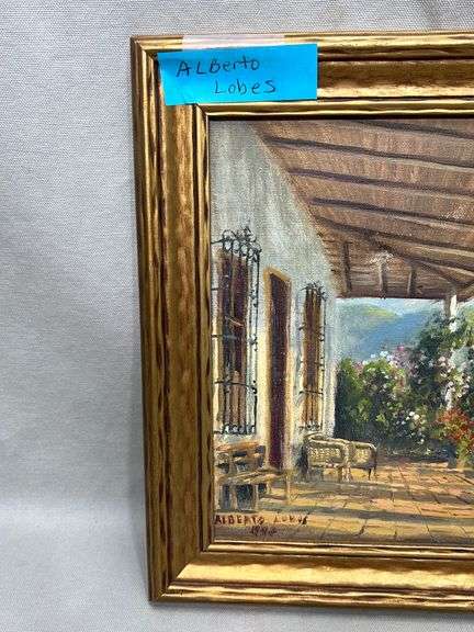 Alberto Lobos oil painting on canvas - Dixon's Auction at Crumpton