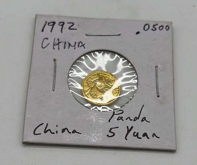 1992 China gold 5 yuan coin - Dixon's Auction at Crumpton