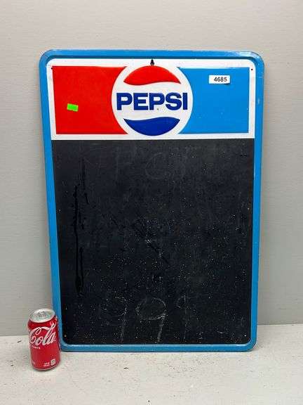 Vintage Pepsi advertising menu board - Dixon's Auction at Crumpton