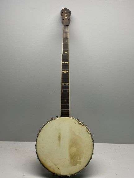 Supertone Dixie wonder 5 string open back banjo - Dixon's Auction at ...