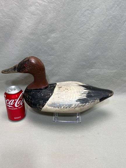 Upper Bay canvasback duck decoy - Bob McGaw body / Jess Urie paint ...