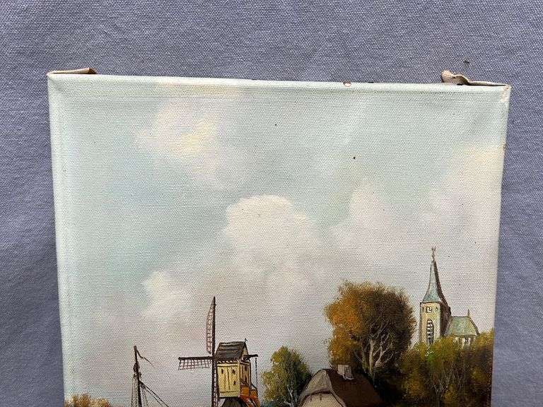 Anton Muller oil painting on canvas - Dixon's Auction at Crumpton
