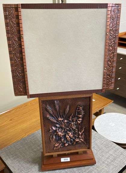 Albert Cliff MCM copper lamp - Dixon's Auction at Crumpton