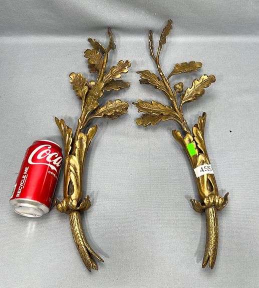 Pair Antique bronze oak tree limbs architectural elements - Dixon's ...