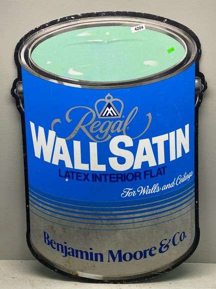 Vintage Benjamin Moore paint advertising sign - Dixon's Auction at Crumpton
