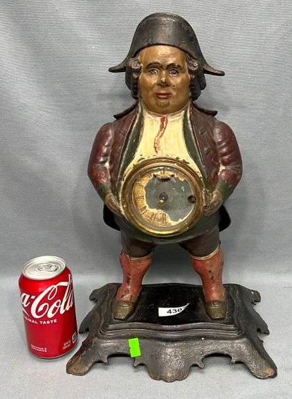 Antique Bradley & Hubbard William Tell cast iron blinking eye clock ...