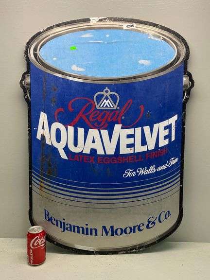 Vintage Benjamin Moore paint advertising sign - Dixon's Auction at Crumpton