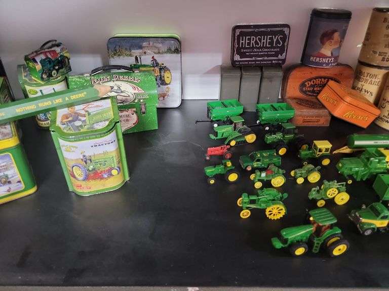 Collection of John Deere Items, Tractors, Food Tins etc - Dixon's ...