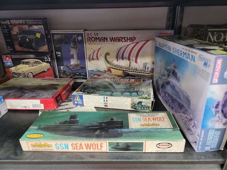 Lot Vintage Models, Military, Planes, Ships, Cars - Dixon's Auction at ...