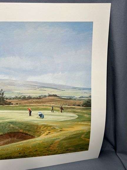 10 Arthur Weaver pencil signed golf prints - Dixon's Auction at Crumpton