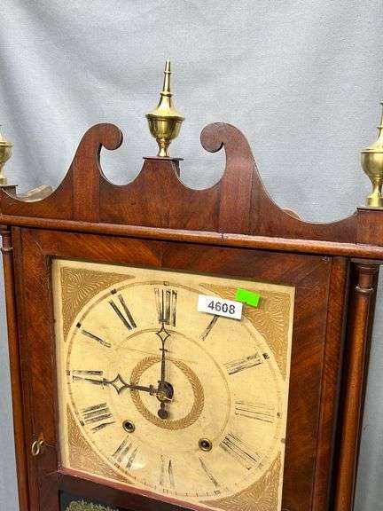 Antique Mark Leavenworth pillar & scroll clock - Dixon's Auction at ...