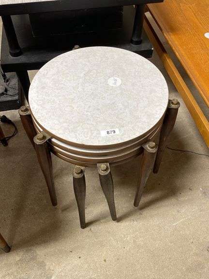 MCM stacking tables - Dixon's Auction at Crumpton