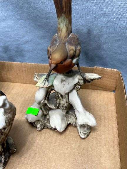 3 Italian capodimonte porcelain bird figurines - Dixon's Auction at ...