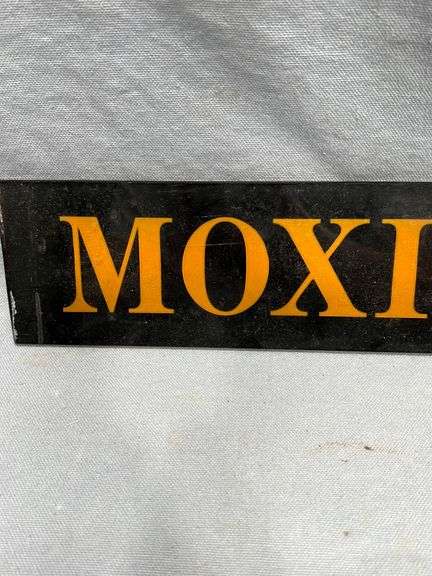 Antique MOXIE reverse on glass advertising sign - Dixon's Auction at ...
