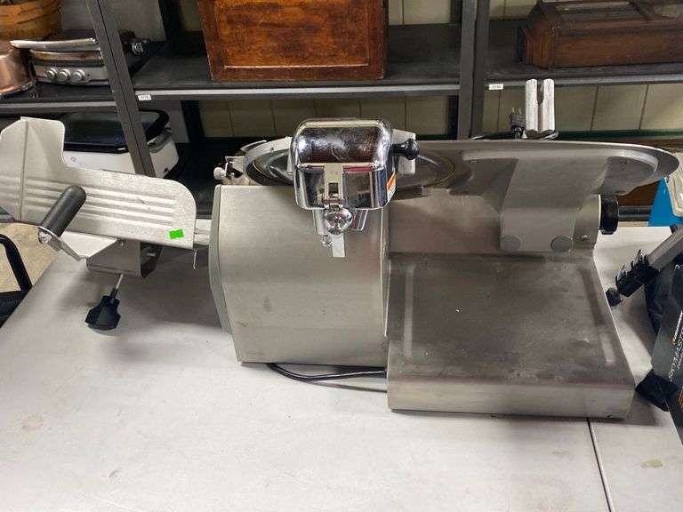 Globe commercial grade meat slicer. Used. - Dixon's Auction at Crumpton