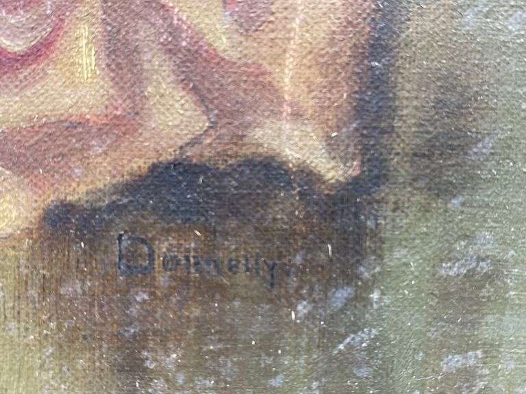 Antique still life painting of roses - Dixon's Auction at Crumpton