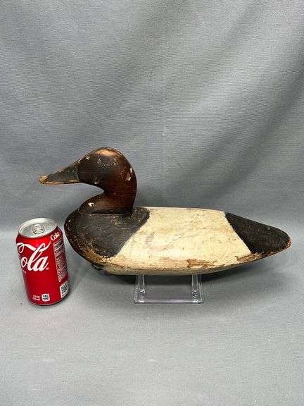 Sam Barnes Havre de Grace MD canvasback duck decoy in original paint ...