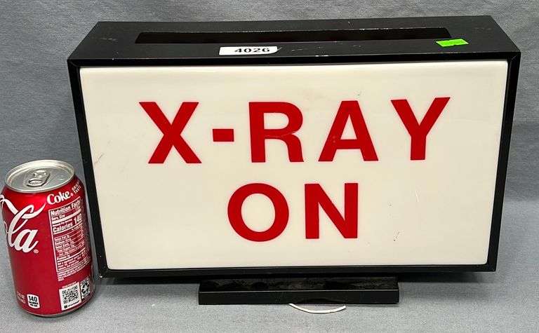 Vintage X-RAY ON lighted sign - Dixon's Auction at Crumpton