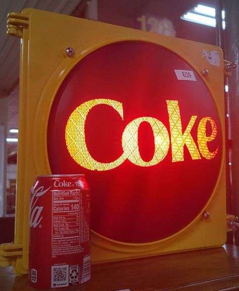 Coke traffic light sign - Dixon's Auction at Crumpton