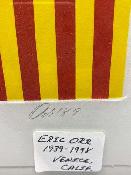 Eric Orr California Op-Art artist-signed print - Dixon's Auction at ...