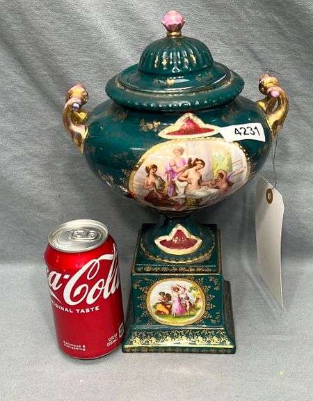 Austrian porcelain urn - Dixon's Auction at Crumpton