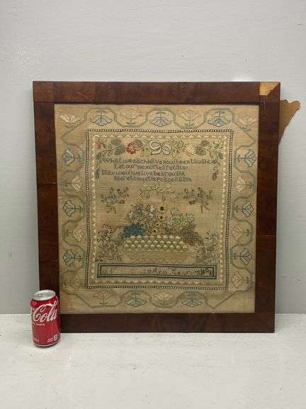 Antique needlework sampler - Dixon's Auction at Crumpton