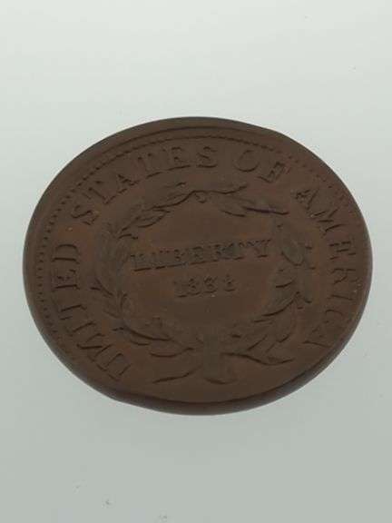 1838 Hard times token - Dixon's Auction at Crumpton