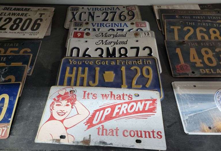Lot Vintage Vanity & Real License plates - Dixon's Auction at Crumpton
