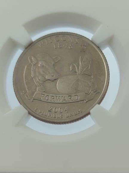 2004 D extra leaf low Wisconsin quarter - Dixon's Auction at Crumpton