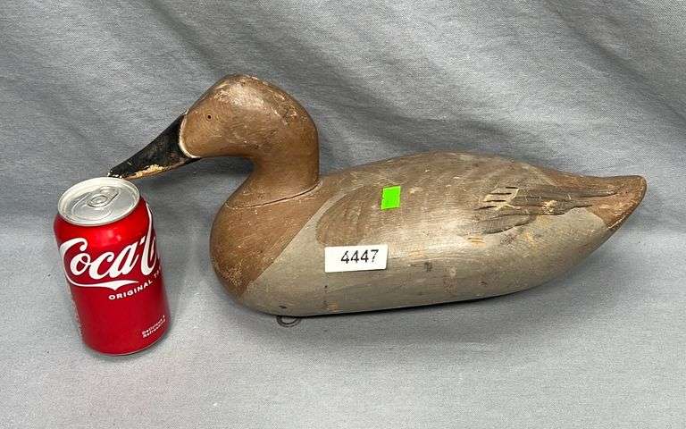 Upper Bay canvasback hen working decoy - Dixon's Auction at Crumpton