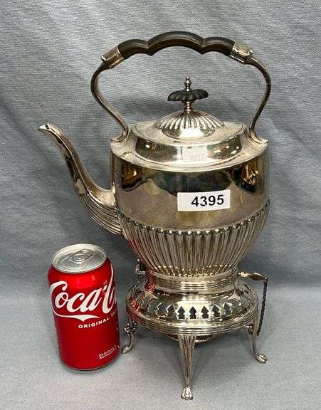 Sheffield silverplate hot water kettle - Dixon's Auction at Crumpton