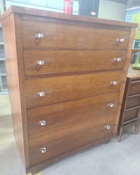 Kent-Coffey The Captor MCM walnut dresser, marks on top - Dixon's ...
