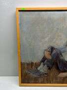 Sarah Sneeden portrait oil painting on canvas - Dixon's Auction at Crumpton