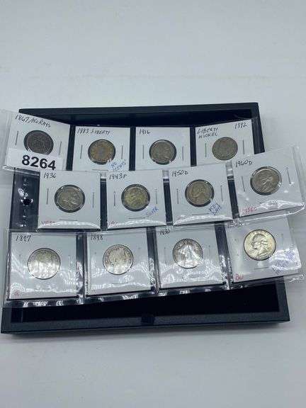 Lot of 4 silver type quarters and 8 collectible nickels - Dixon's ...