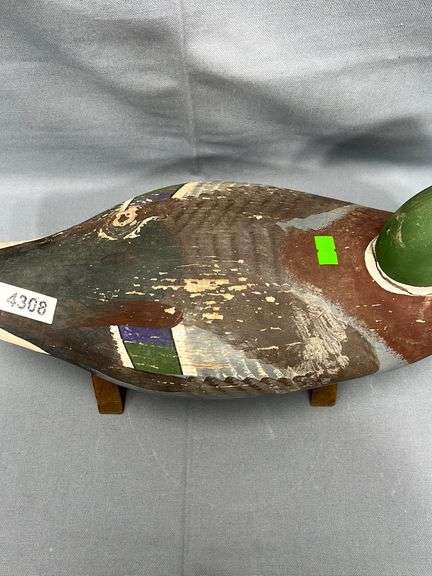 Captain Harry Jobes mallard duck decoy - Dixon's Auction at Crumpton