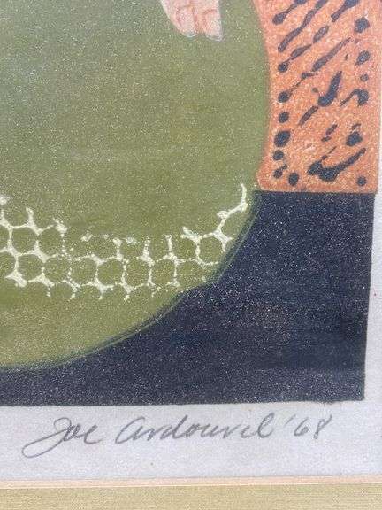 Artist-signed print of British queen - Dixon's Auction at Crumpton