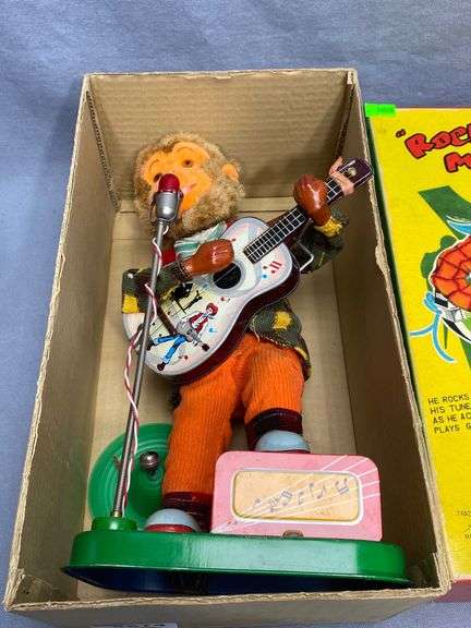 VIntage Marx Rockin Roy Monkey battery operated toy w/ box - Dixon's ...