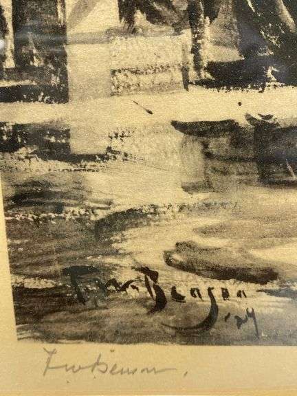 Frank Benson pencil-signed print - Dixon's Auction at Crumpton