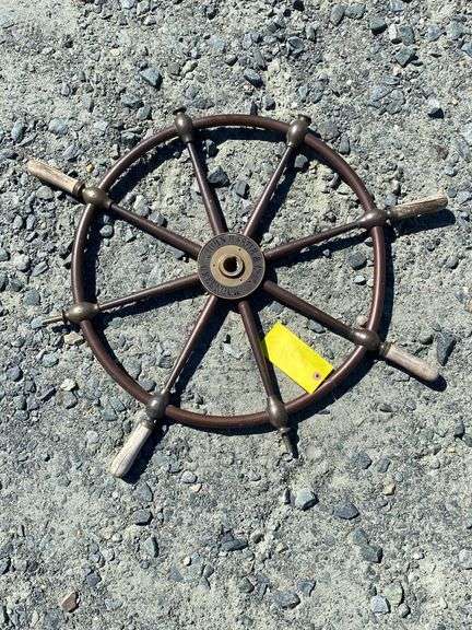 Vintage John Hastie & Company ship wheel - Dixon's Auction at Crumpton