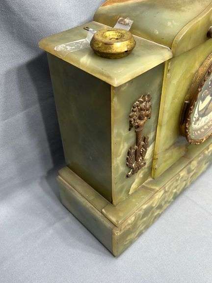 Antique Ansonia onyx mantle clock - Dixon's Auction at Crumpton