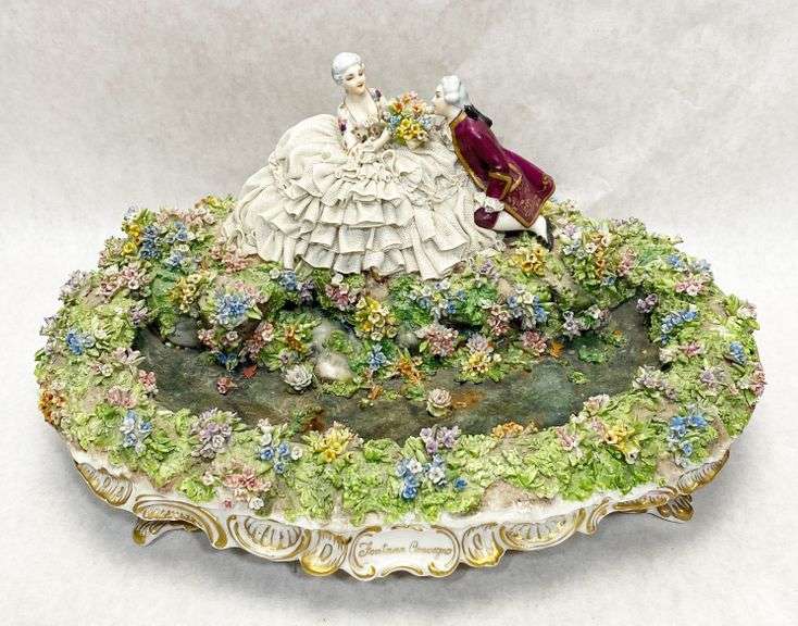 Luigi Fabris Capodimonte Porcelain Figural Group Console - Dixon's ...